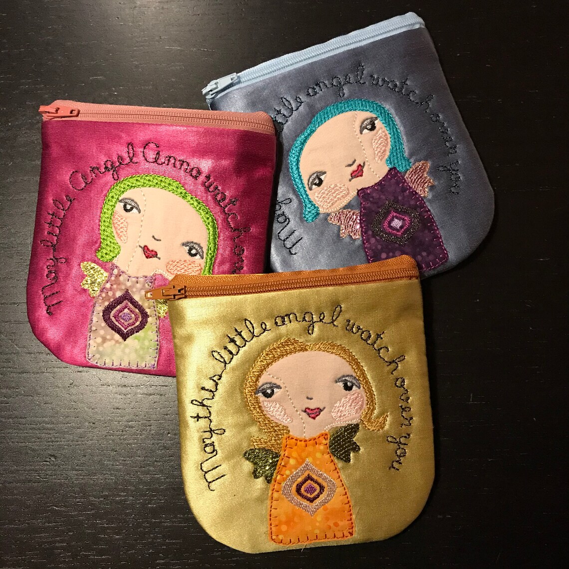 Little Signature Angel Purses ITH 4 Machine Embroidery | Etsy