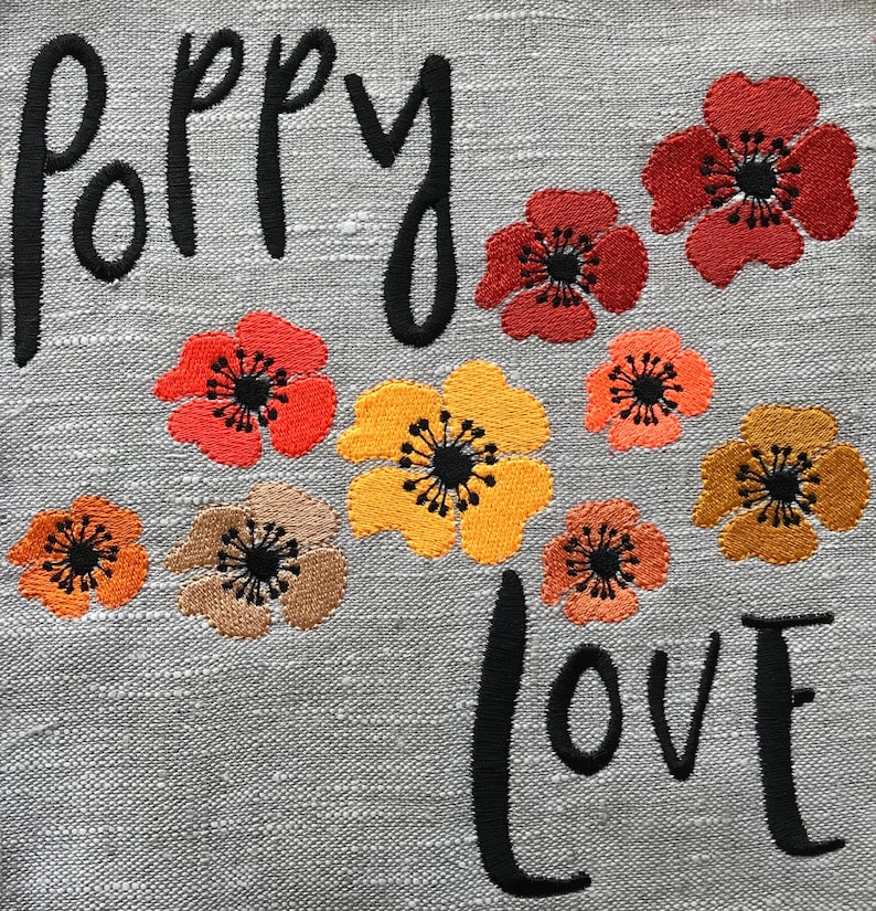 POPPY LOVE Motifs and Texts With My Hand Drawn Poppies in - Etsy