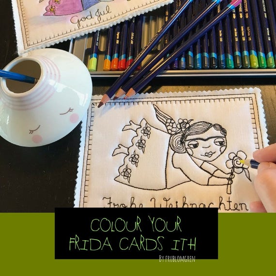 Colour Your Own Cards With These Cute Whimsical Blackwork ITH | Etsy