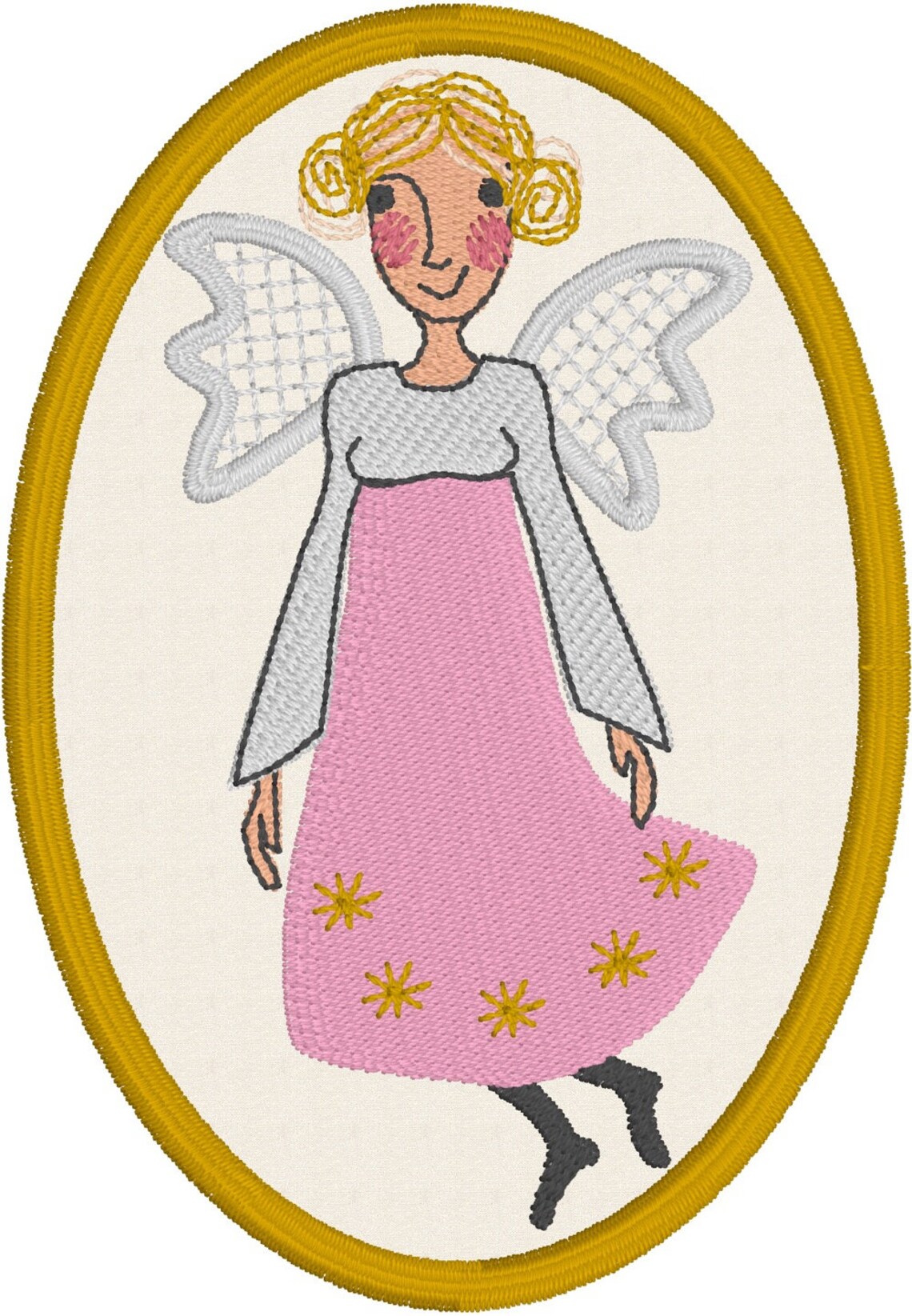 Tiny ANGELS IN MEDAILLONS, 3 Different Small and Detailled Angel ...