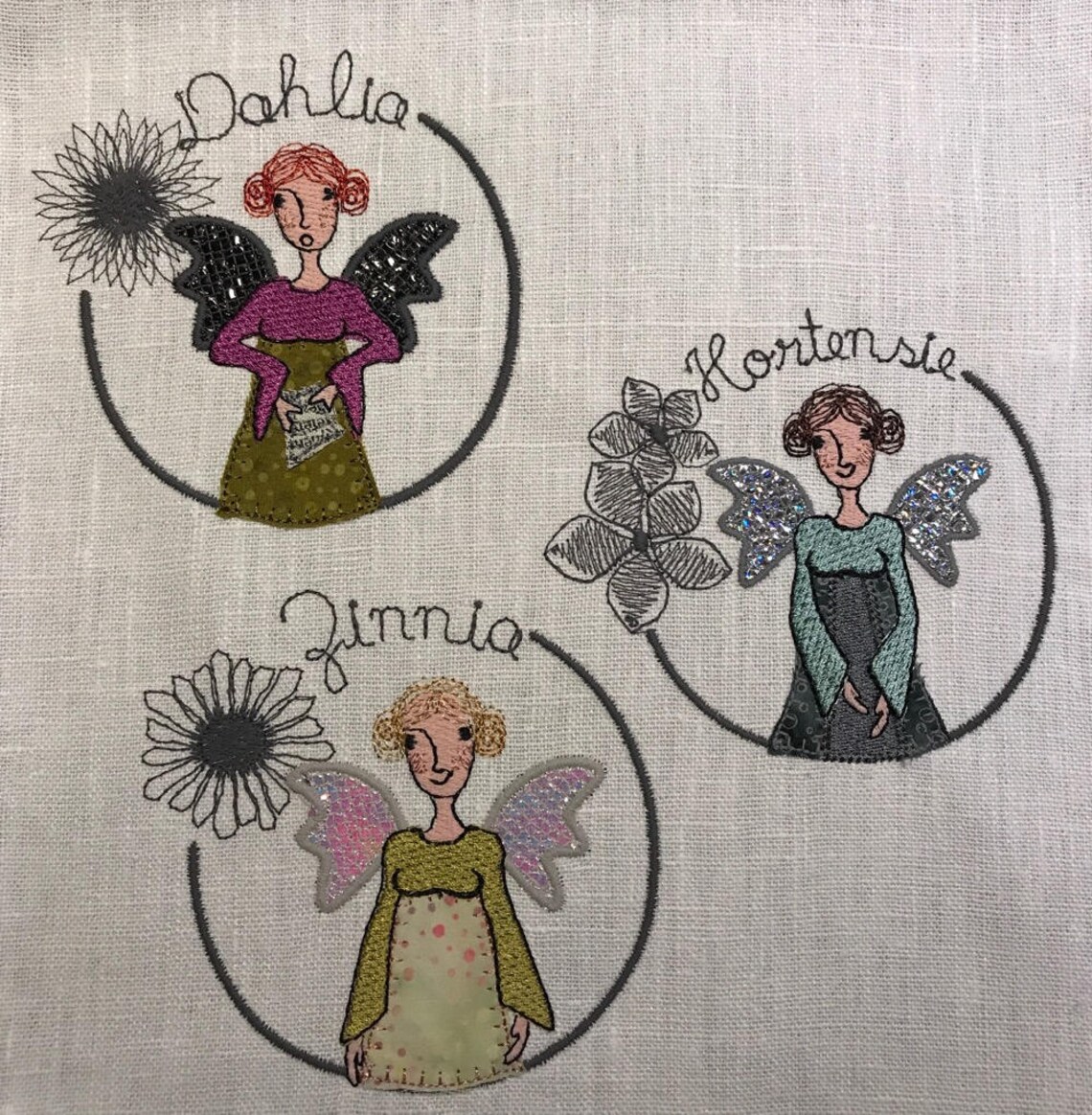 FLOWER ANGELS All Three Angels 15 Designs Dahlia | Etsy