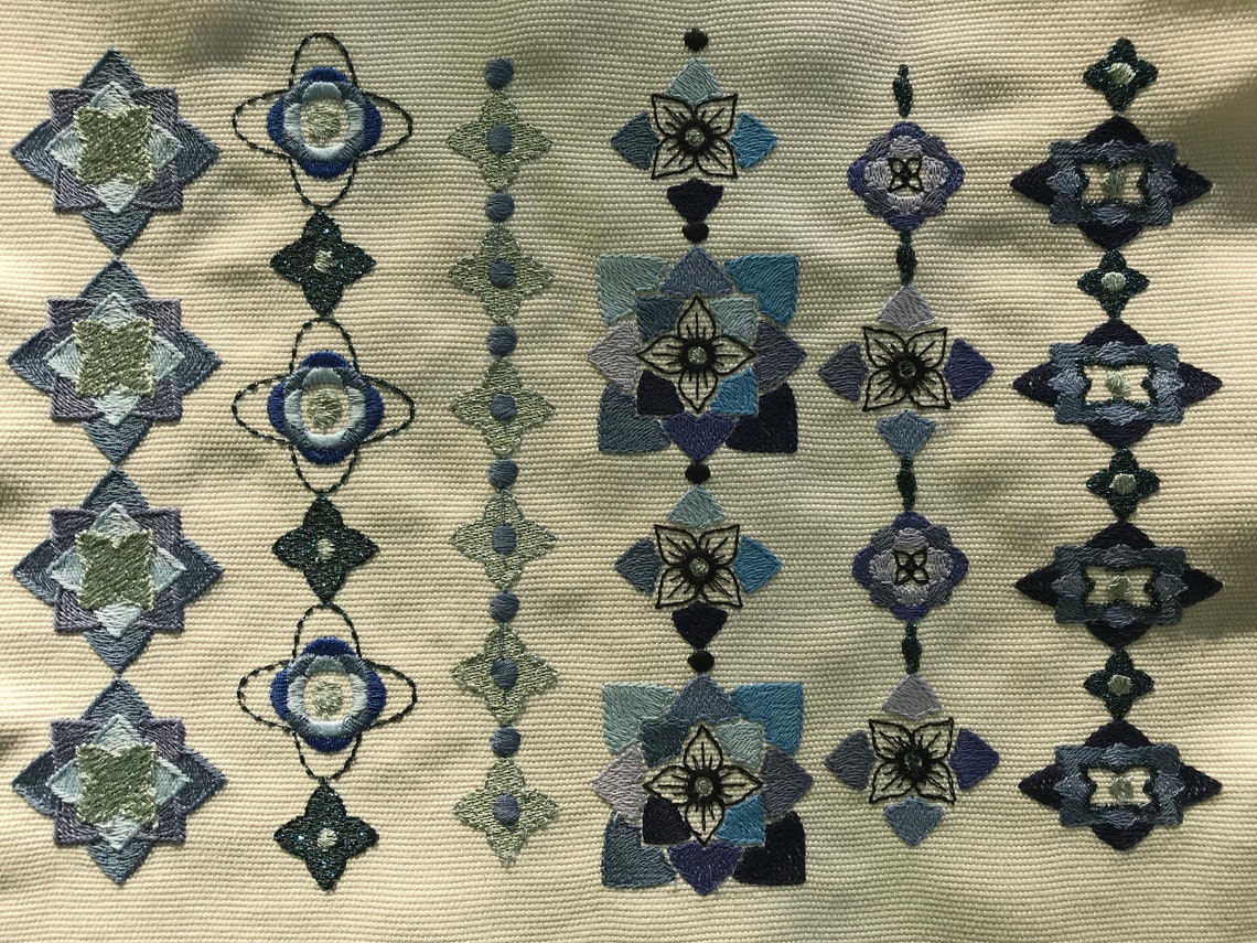 BIG BUNDLE ELEMENTS Design Your Own Tile Embroideries - Etsy