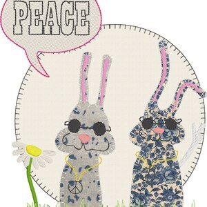 PEACE - Love and Harmony - Whimsical and Cute Machine Embroidery ...