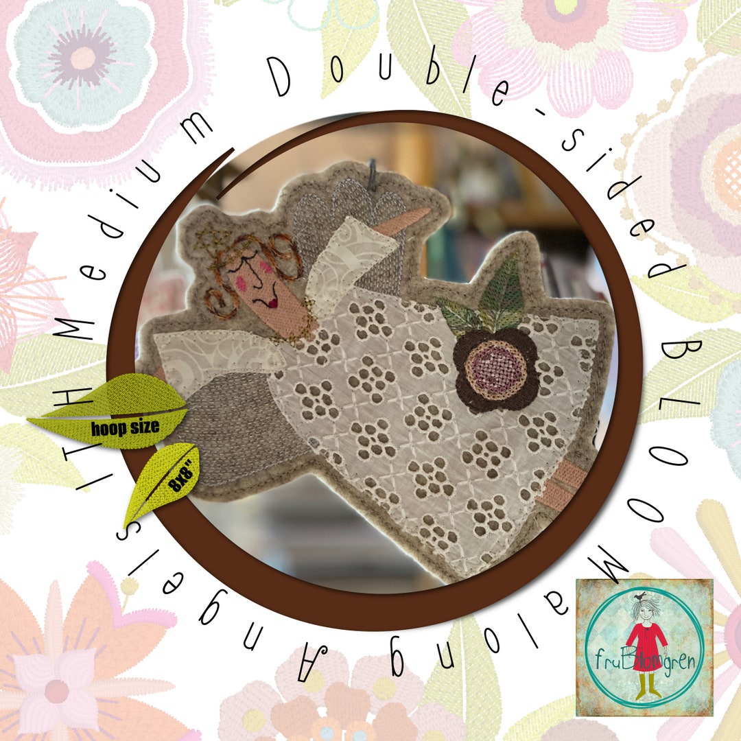 Angels - Flower Angels - Bloomalong 6 - Medium Double-sided Appliqué ...