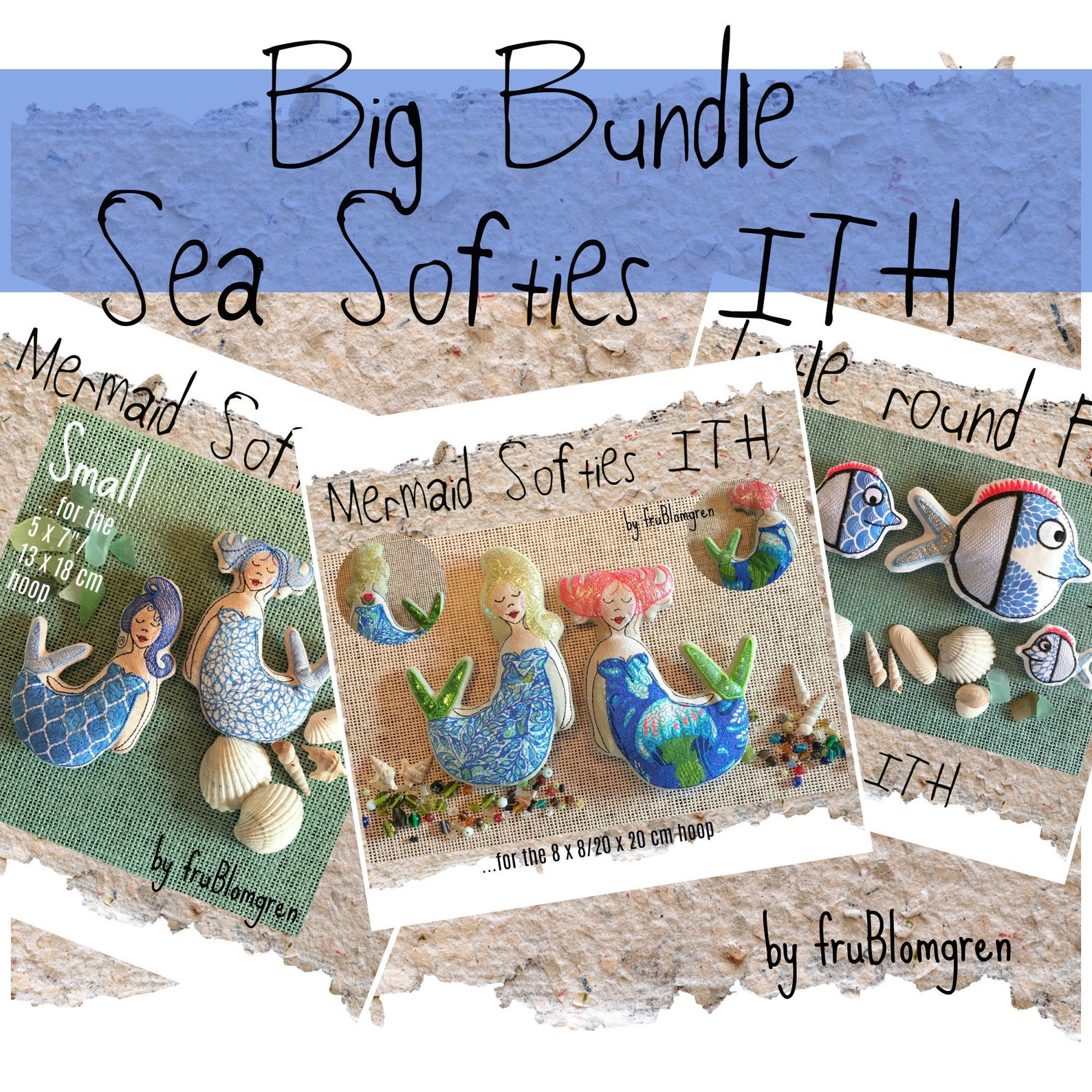 ITH PATTERNS - BIG Bundle Sea Softies - Have All My Mermaids and Fish ...