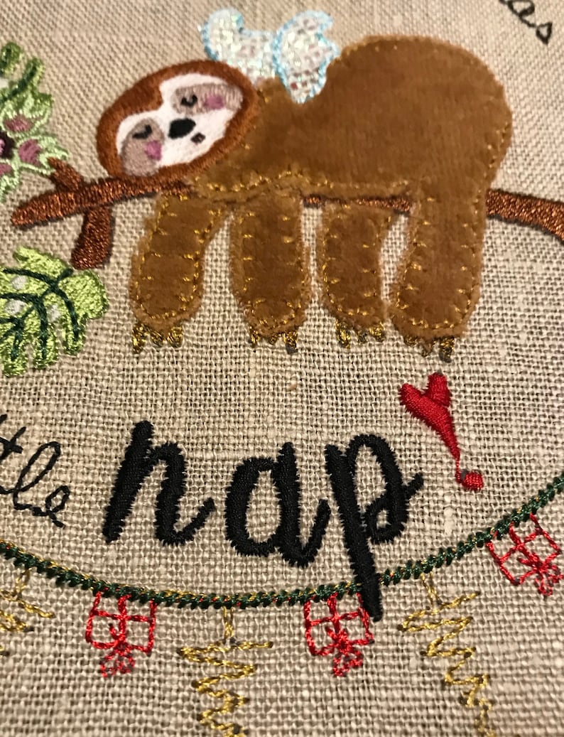 DETAILED ANGEL SLOTH Design for Embellishing Your Textile - Etsy