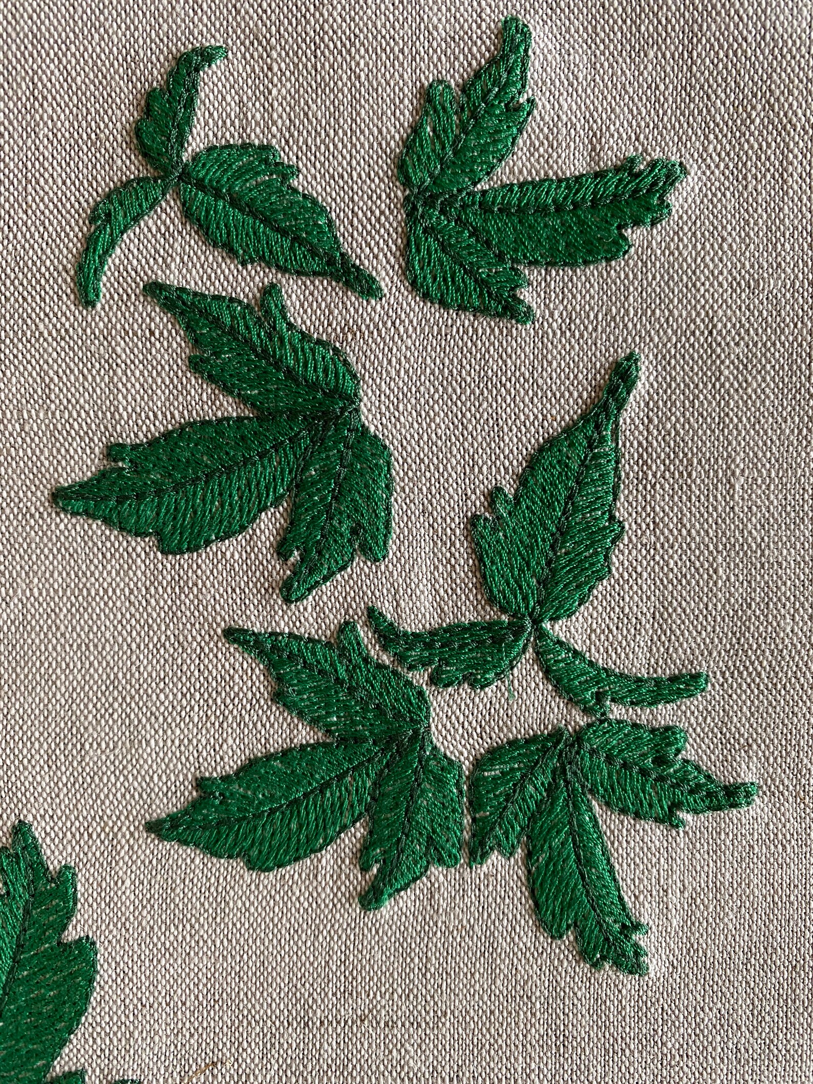Bundle With 23 Machine Embroidery Elements - Clematis Flower and Leaves ...
