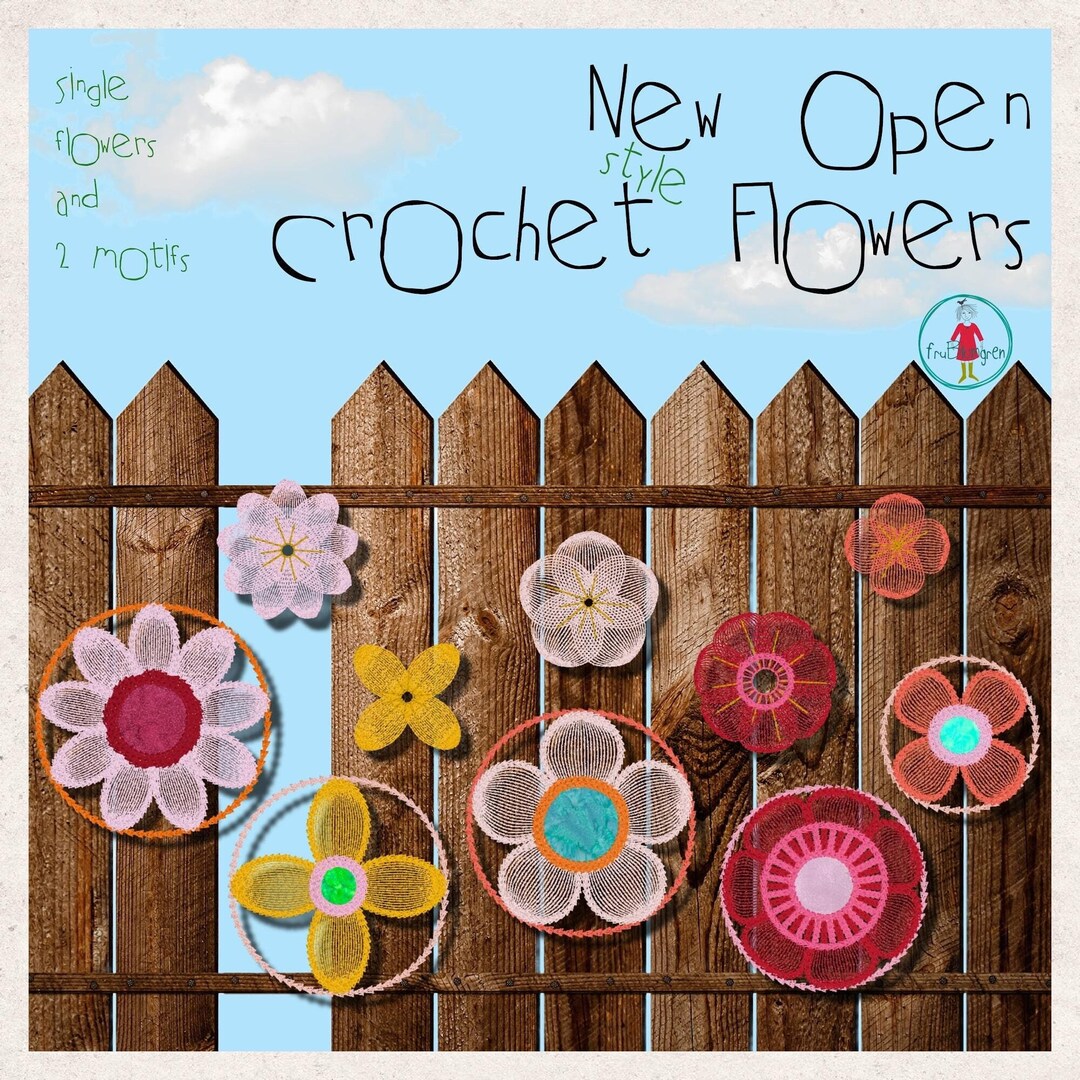New Crochet-style Flower Embroidery Pack – Detailed Appliqué Flowers ...