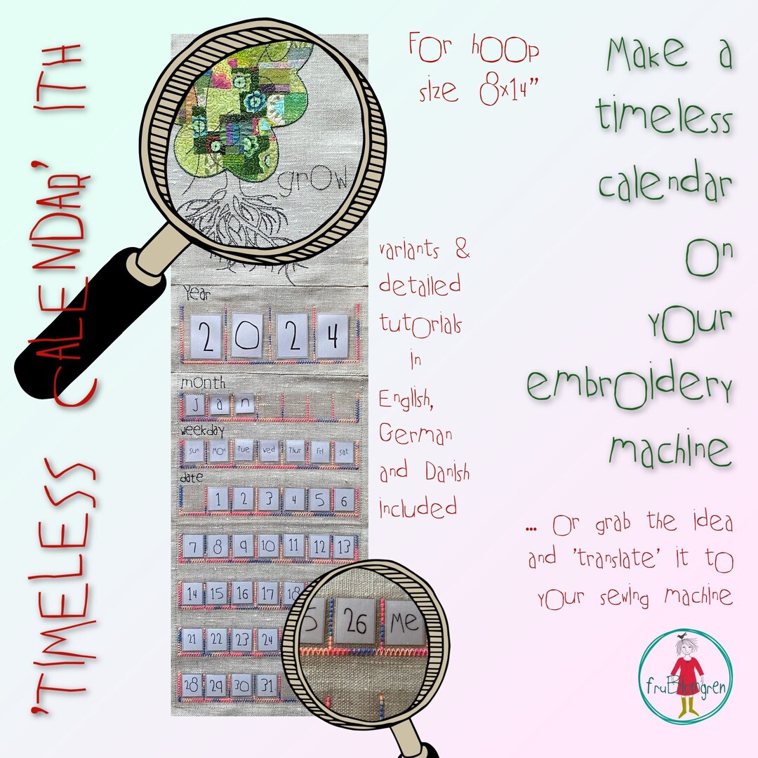 Timeless Calendar ITH - an Easy to Make 'pocket' Calendar to Make on ...
