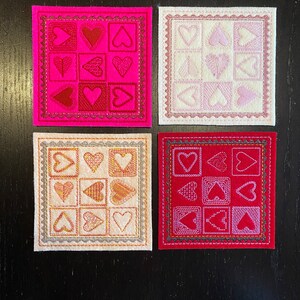 Love Language - 4x4 Designs With Little Heart Squares 4 ITH Card in 2 ...
