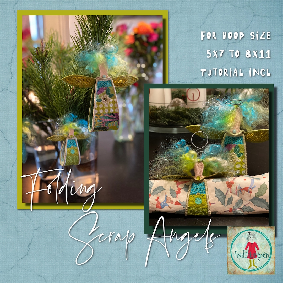 Freestanding ITH Folding Scrap Angels in 4 Sizes to Make on Your ...