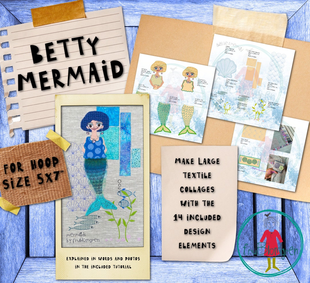 NEW Mermaid Designs for Hoop Size 5x7" - Dive Into Creativity With 14 ...