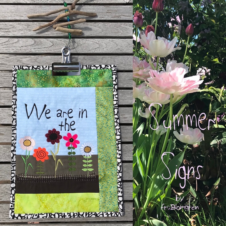 SUMMER SIGNS or Signs of Summer Colourful Summer Appliqué - Etsy UK