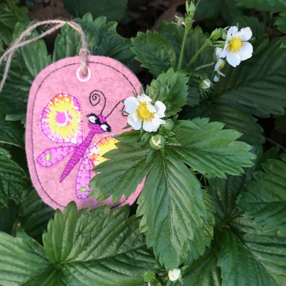 6 ITH Machine Embroidery Designs for Bag Tags, 'taschenbaumler', Little ...