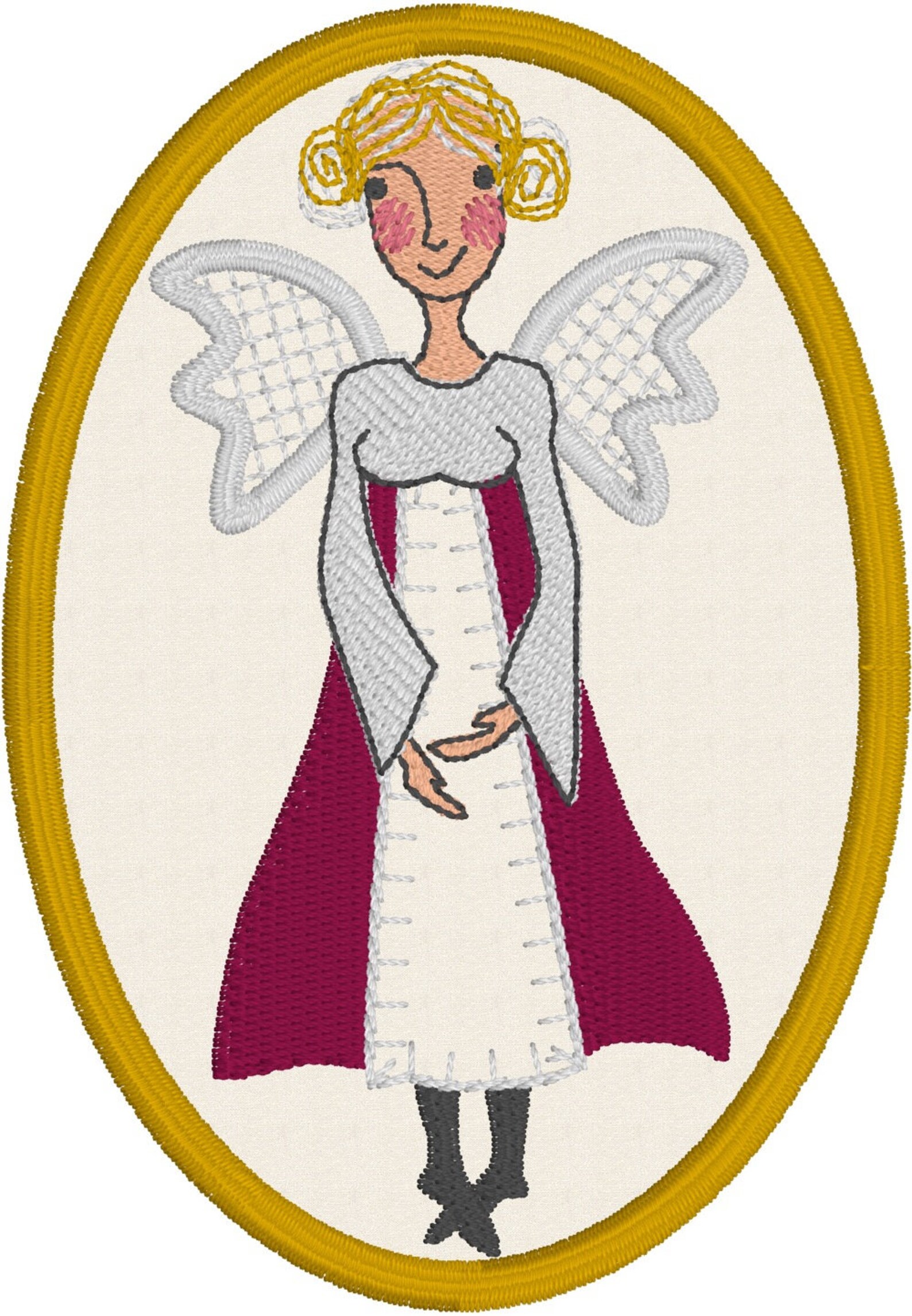 Tiny ANGELS IN MEDAILLONS, 3 Different Small and Detailled Angel ...