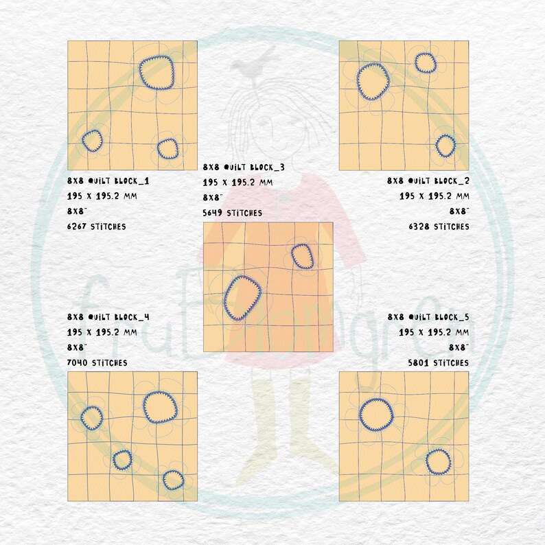 15 Easy QUILT BLOCKS ITH With Simple Appliqué Flowers - 5 Variants in ...
