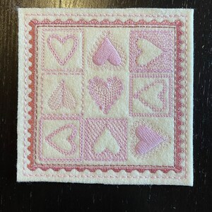 Love Language - 4x4 Designs With Little Heart Squares 4 ITH Card in 2 ...