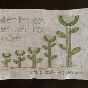 Stylistic, Retro Flowers - Hand Drawn Flower Designs for Embroidery ...