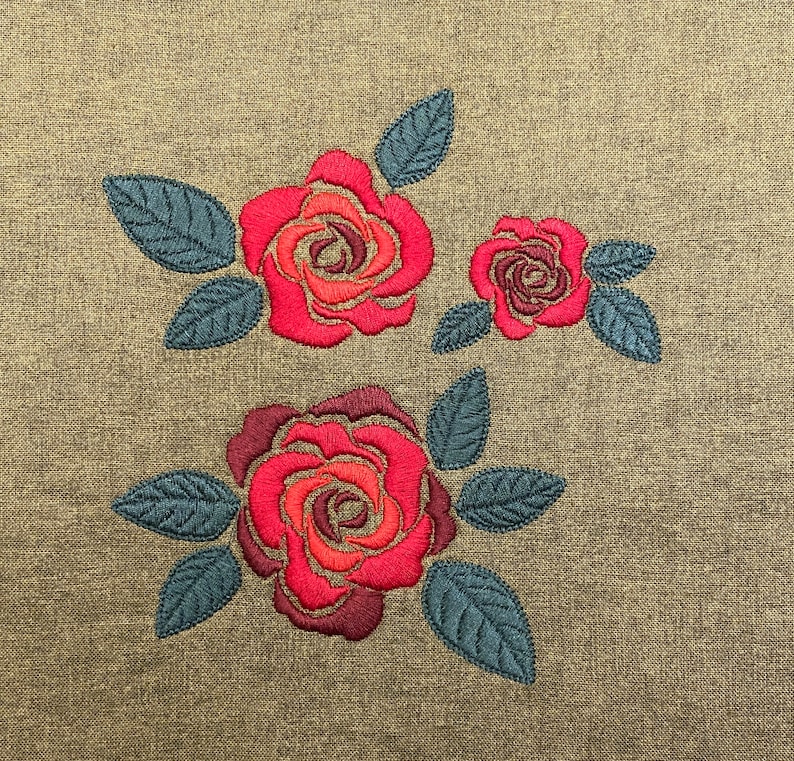 14 Roses Hand Drawn Machine Embroidery Designs Various - Etsy