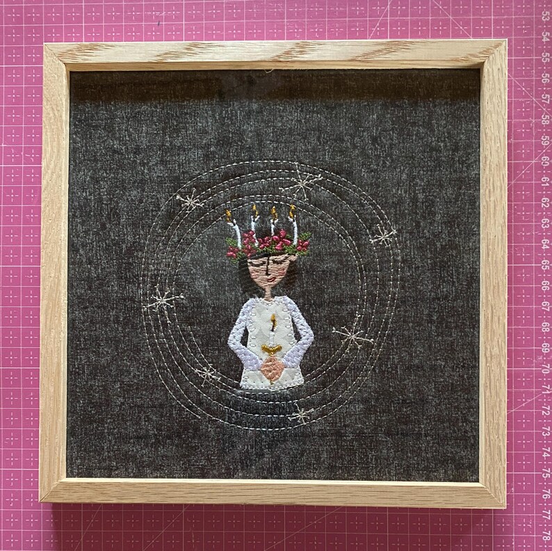 Santa Lucia Bride: 4 Hand-drawn Machine Embroidery Appliqué Designs for ...
