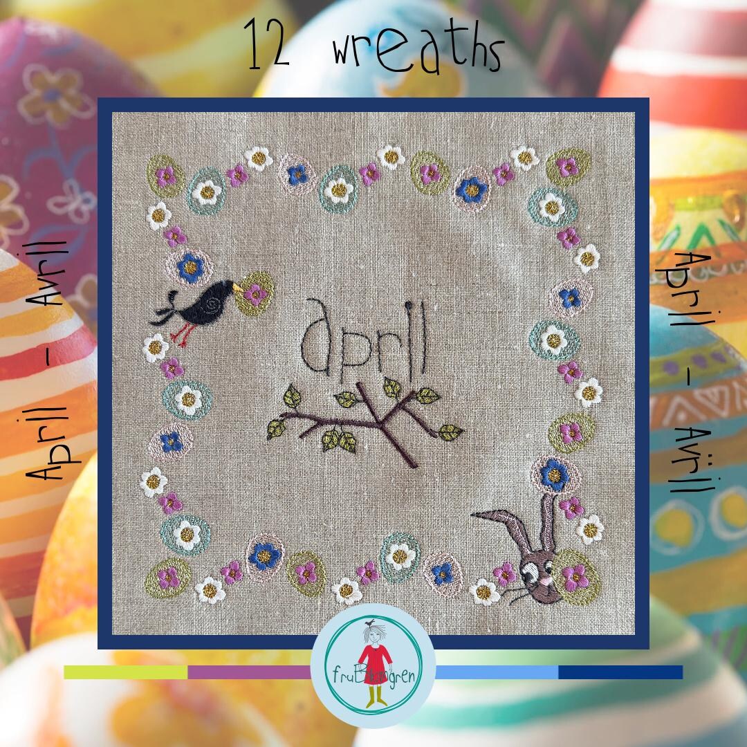 April Wreath is Made of Colorful Easter Eggs, a Hiding Bunny and a ...