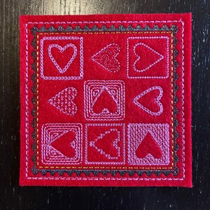 Love Language - 4x4 Designs With Little Heart Squares 4 ITH Card in 2 ...