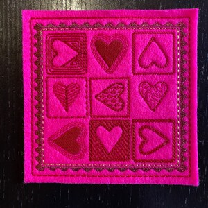 Love Language - 4x4 Designs With Little Heart Squares 4 ITH Card in 2 ...