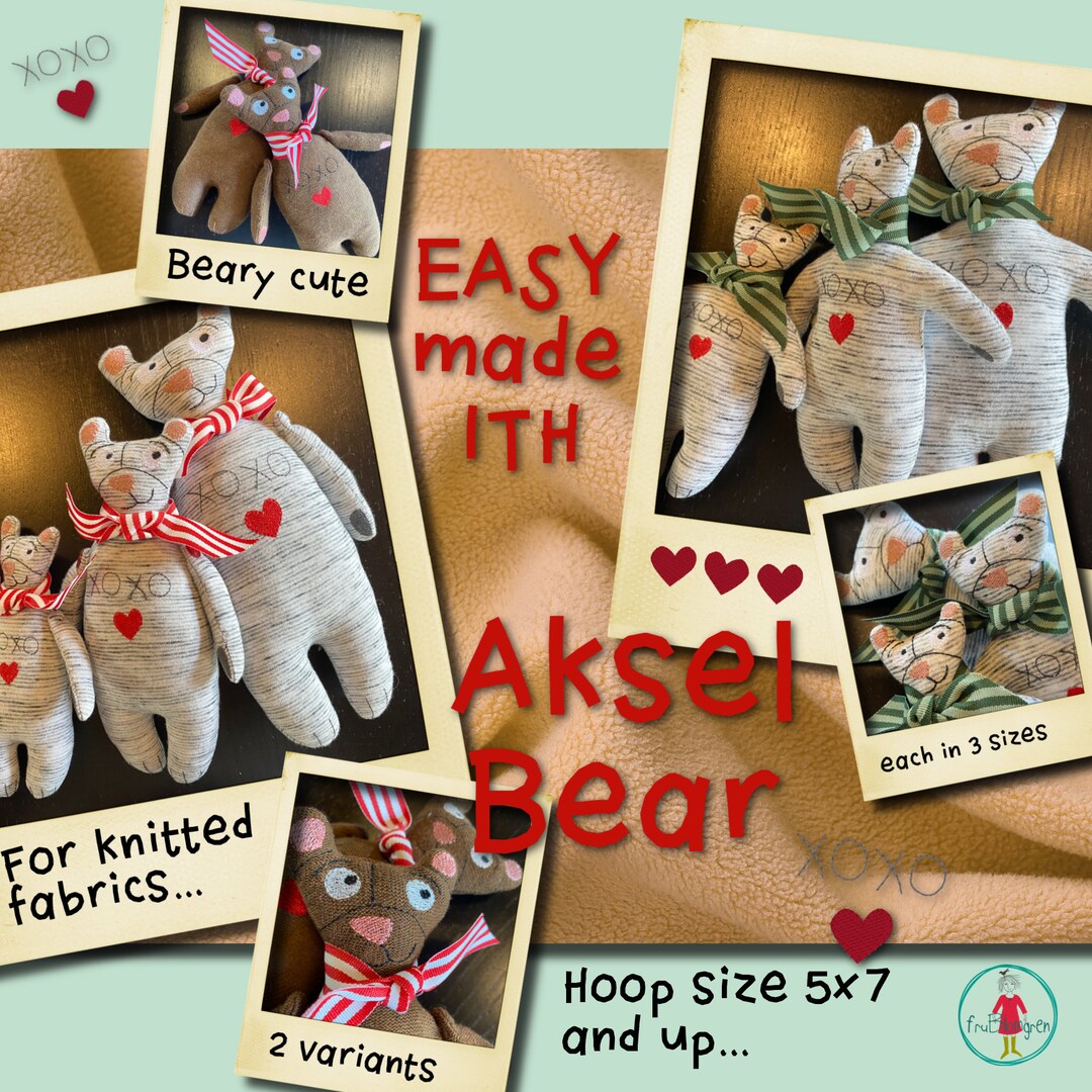 Bundle of Soft, Easy Made Bears ITH, Machine Embroidery Designs - 2 ...