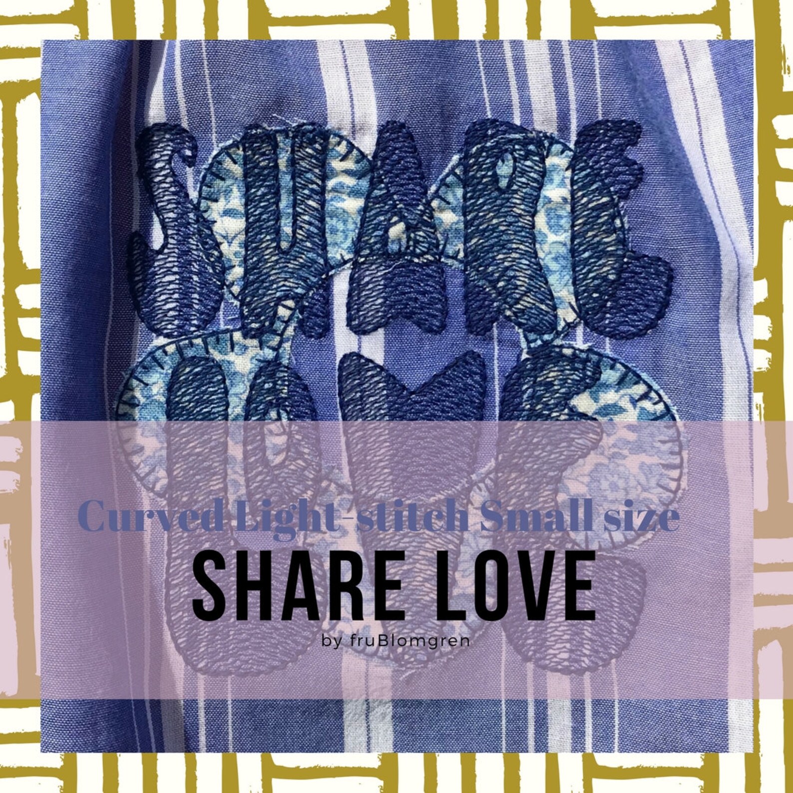 4 Small Machine Embroidery Designs 10 X 10 Cm: Curved - Etsy