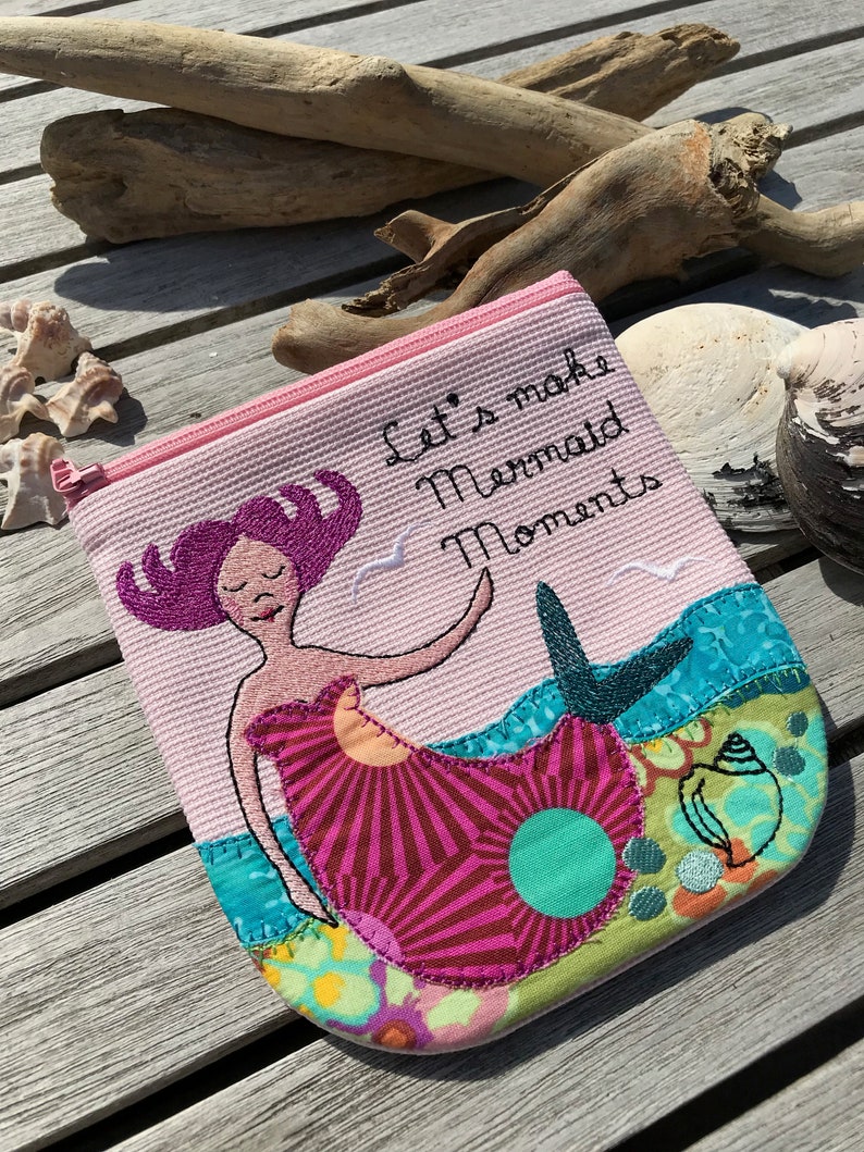 5 ITH fully lined Mermaid Zipper Purses for the 6 x 7 | Etsy