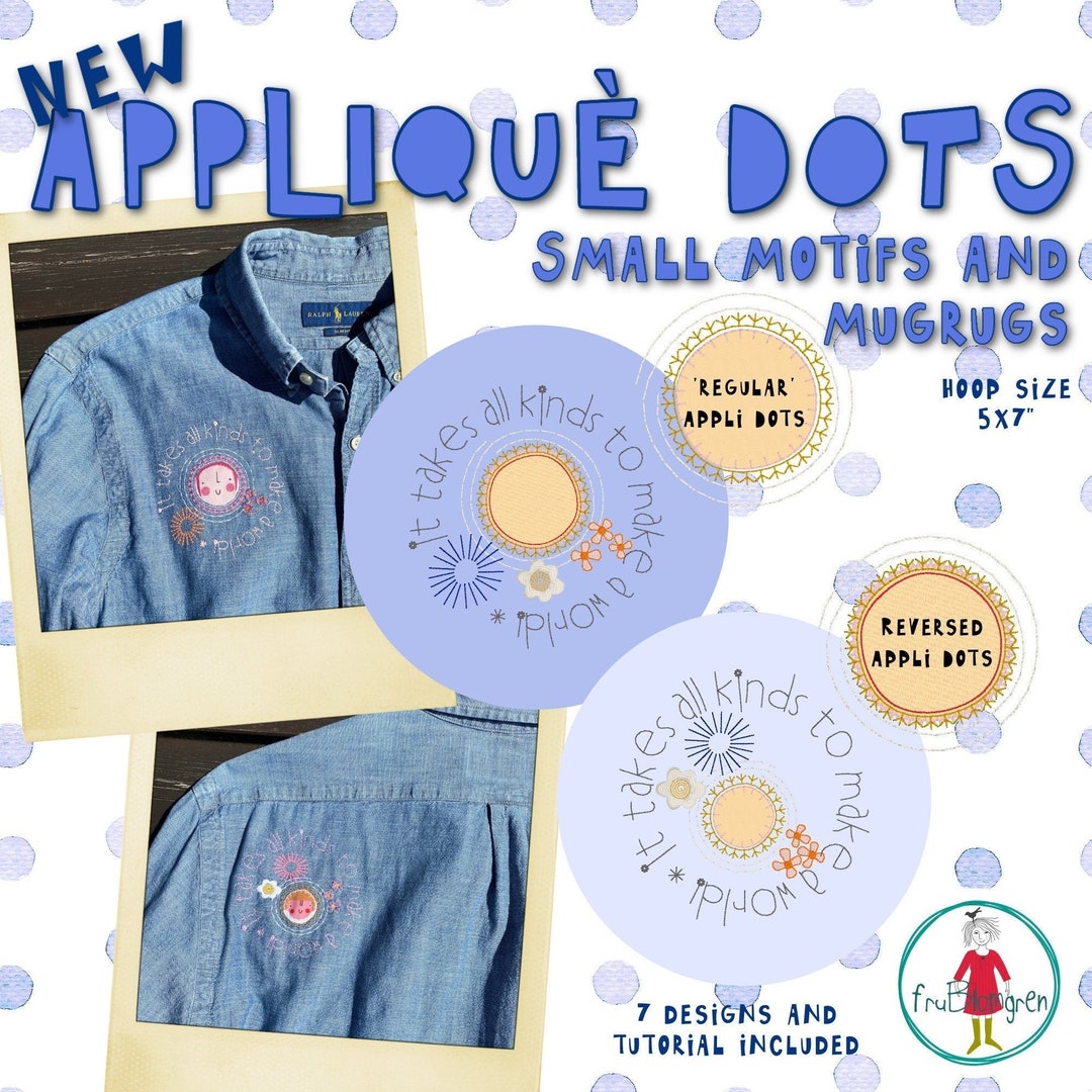 Small Design Pack With My NEW REGULAR and REVERSED Appliqué Dots - Cute ...