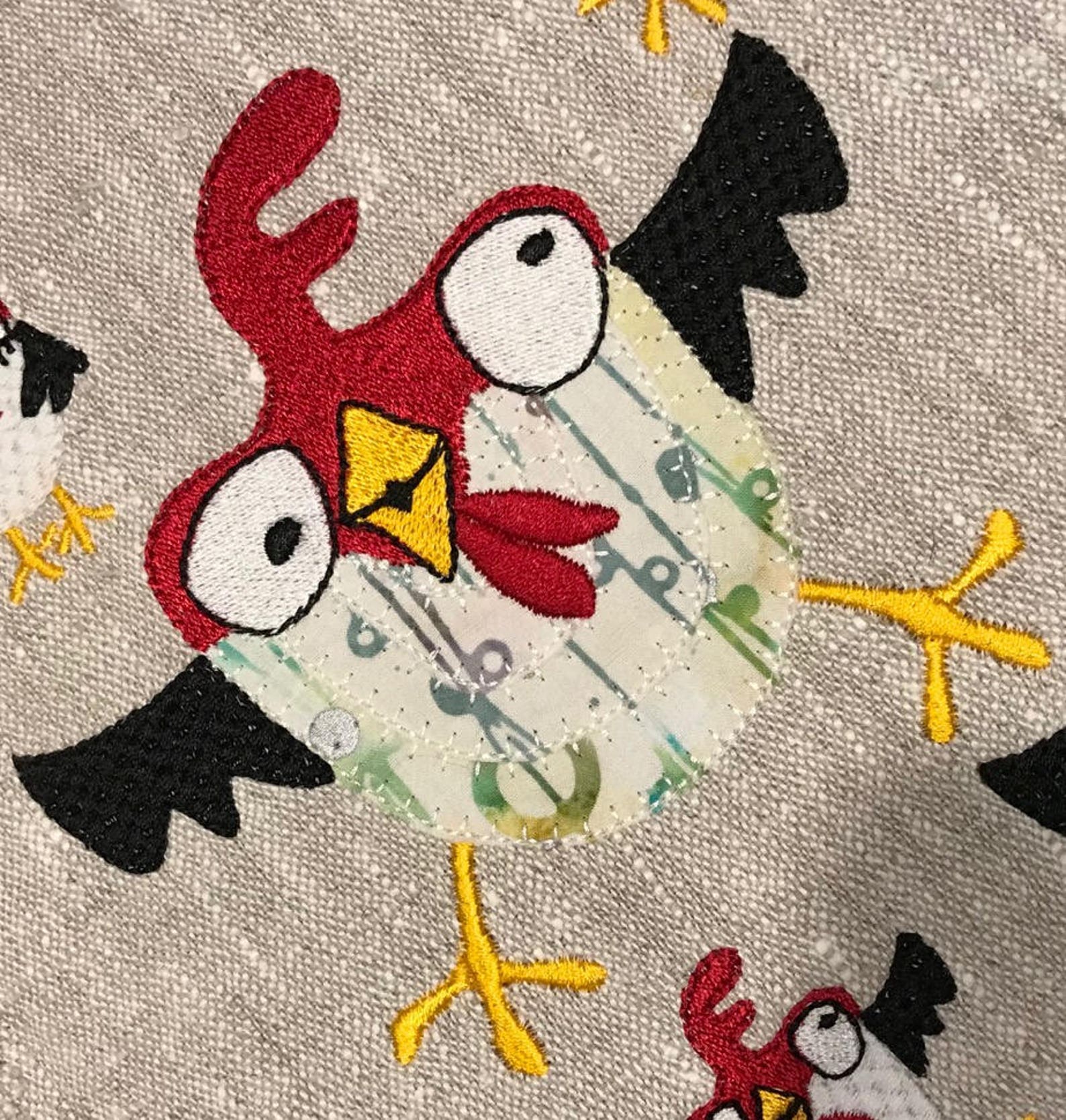 ROB the ROOSTER, 5 Cute and Whimsical Machine Embroidery Rooster ...