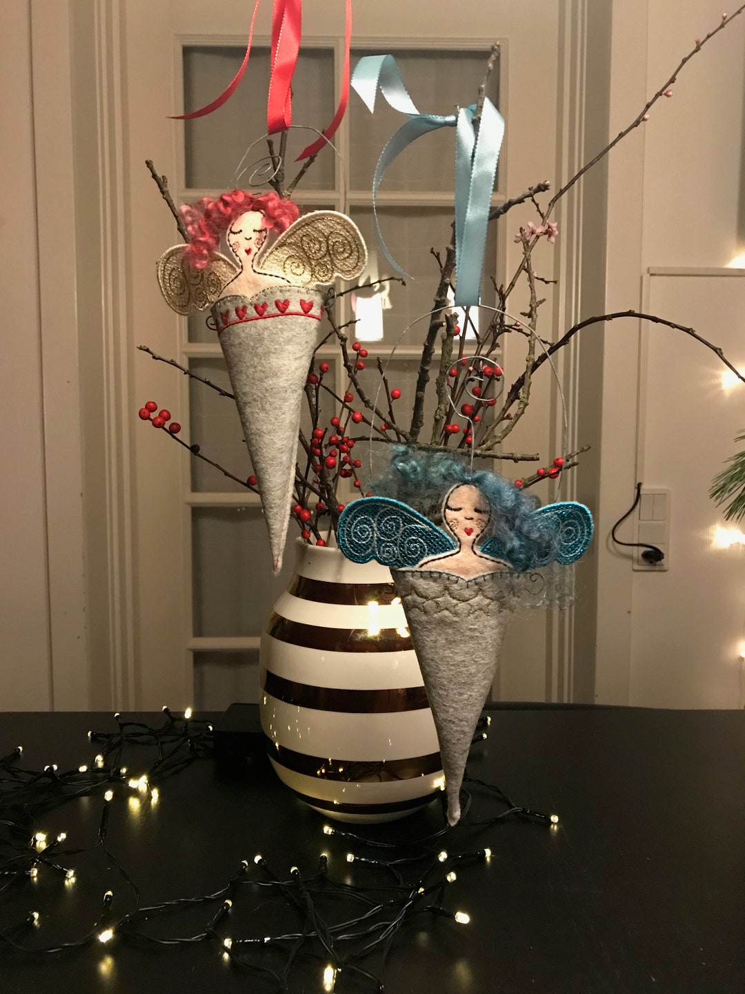 2 ANGEL CHRISTMAS Cones December 18th in Frublomgren's Christmas Event ...