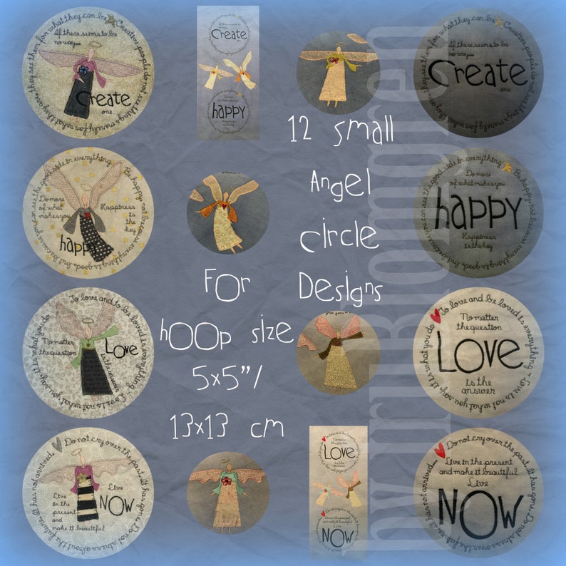 ANGEL CIRCLES SMALL: 12 Cute and Versatile Hand Drawn Circular - Etsy