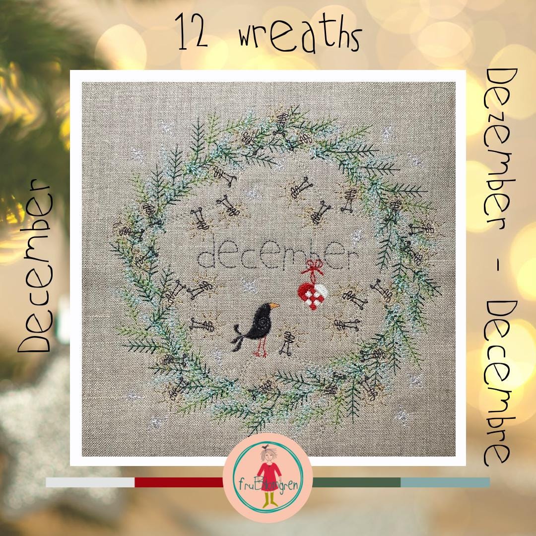 December Wreaths – Spruce and Twinkling Lights, Christmas, Machine ...