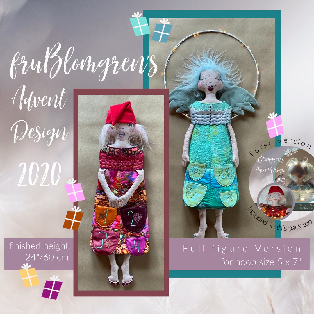 Hand Drawn Advent Angels - Frublomgren's Advent Designs 2020 - Full ...