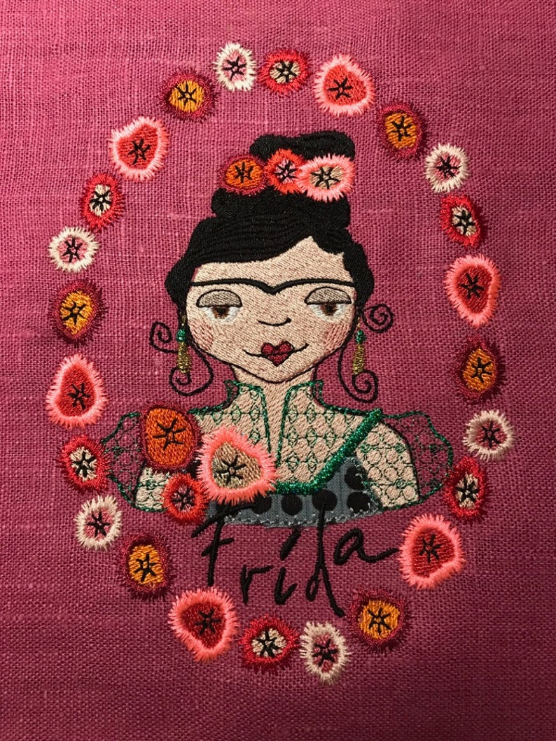 FLOWER FRIDA 7 Beautiful Machine Embroidery Designs Design - Etsy