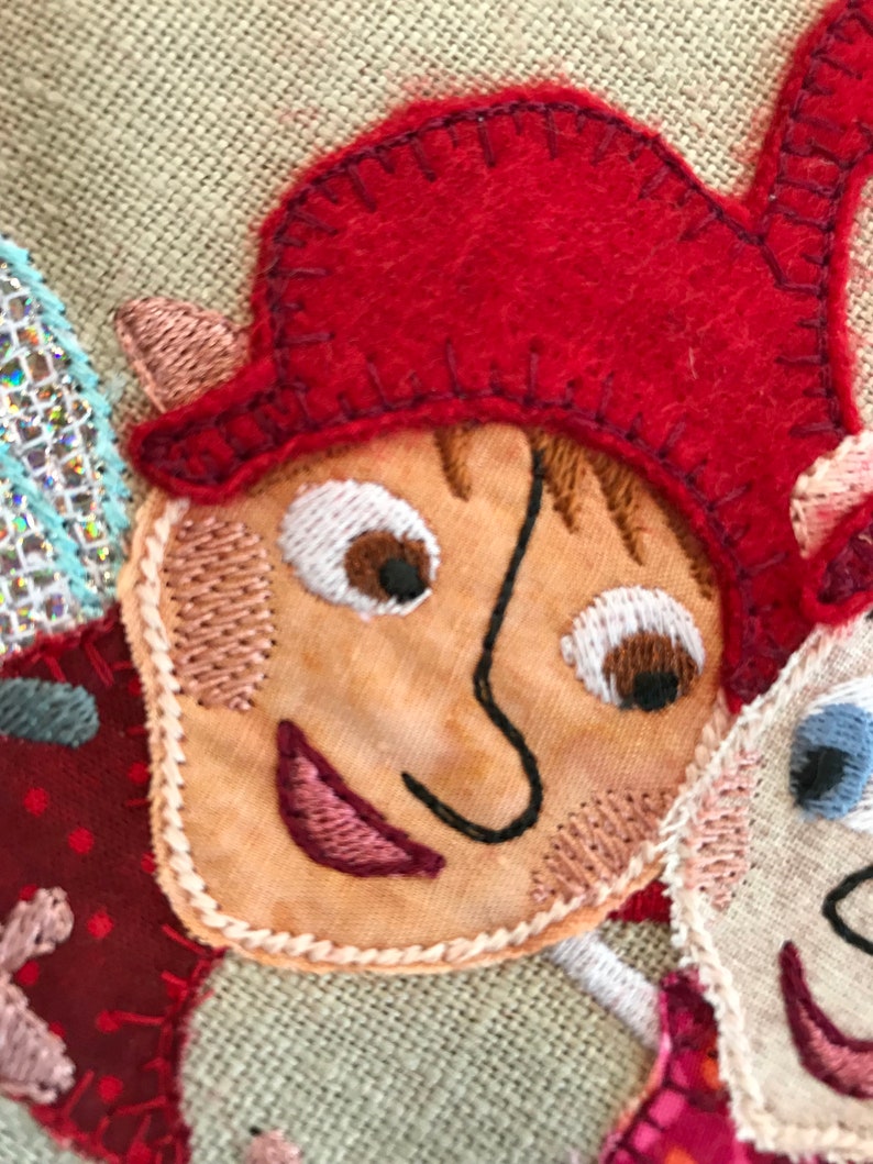 PIXIE ANGELS in LOVE Design for Embellishing Your Textile | Etsy