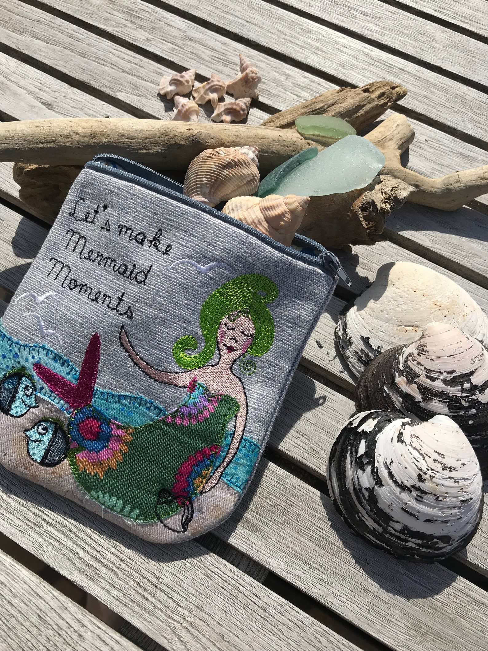 5 ITH fully lined Mermaid Zipper Purses for the 6 x 7 | Etsy