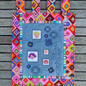 XL Motif With Reversed Appliqué Squares – Sashiko Style | Squares in 4 ...