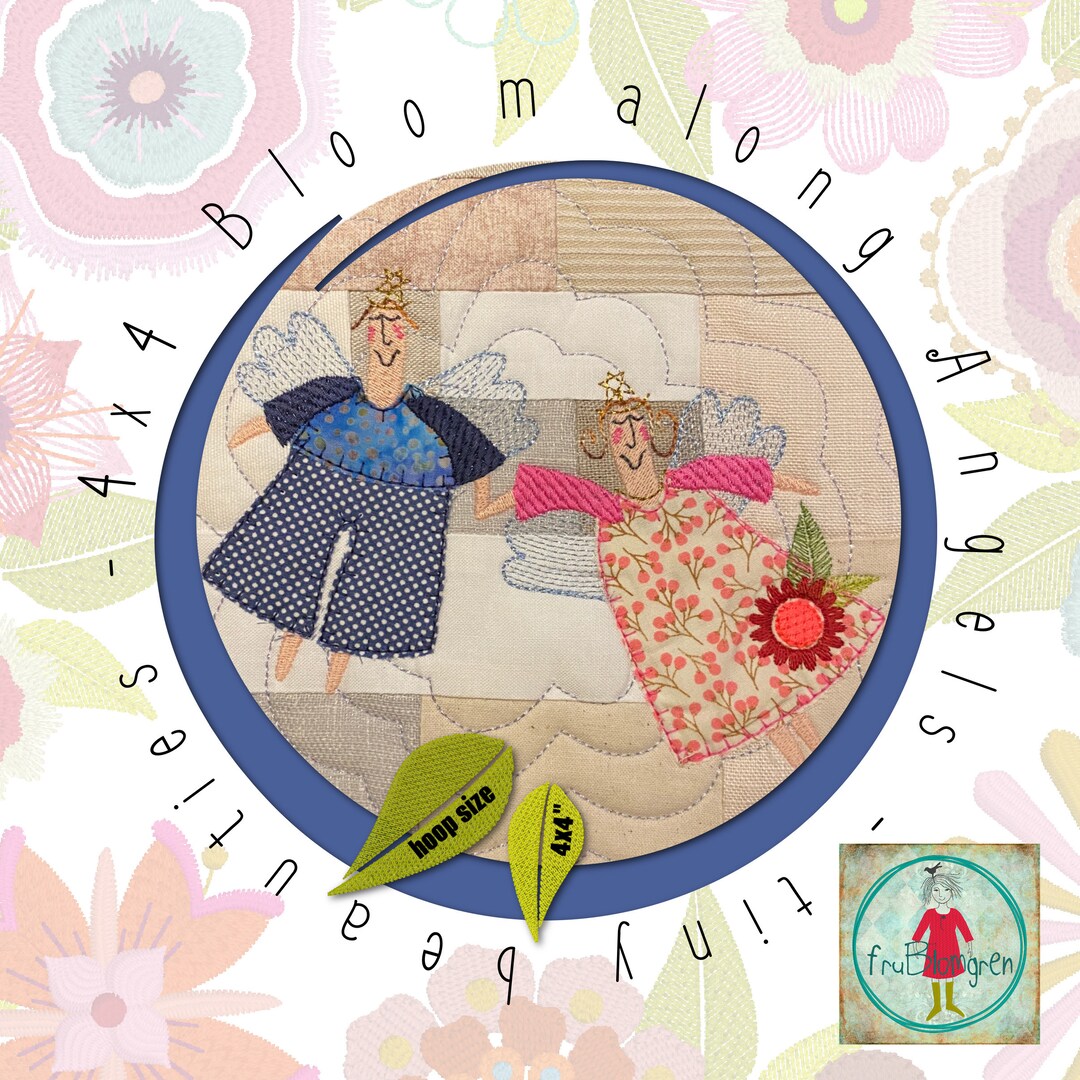 Angels - Flower Angels - Bloomalong 1 - 4x4" Appliqué Angels for Your ...