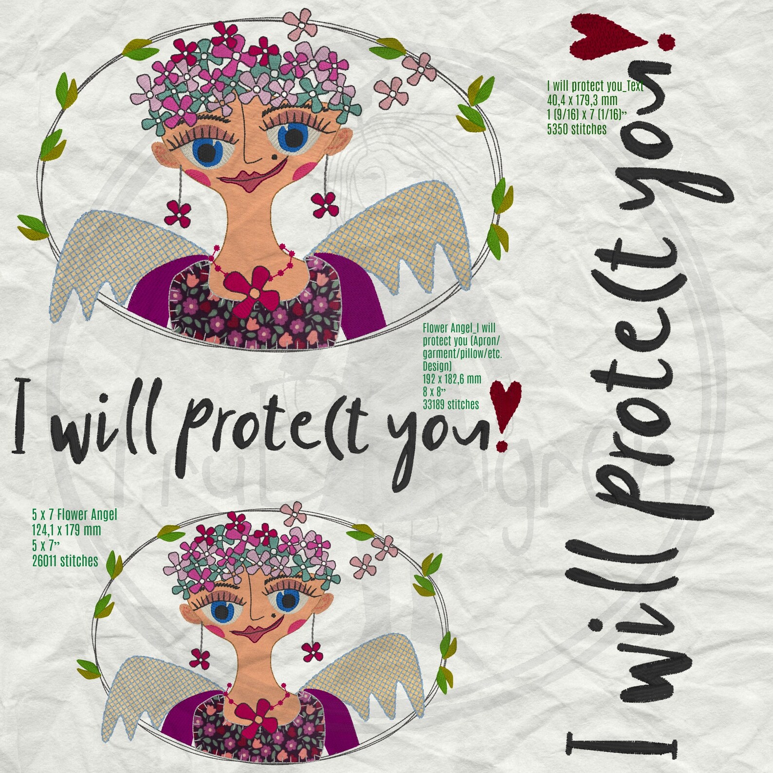 DETAILED FLOWER ANGEL - Designs for Embellishing Your Textile Projects ...