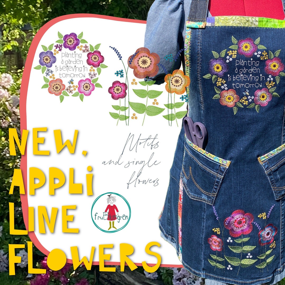 New, Lightweight APPLI Line Flowers No 2 for Your Next Embroidery ...