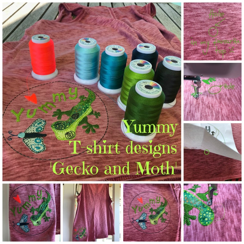 Gecko Applique - Etsy