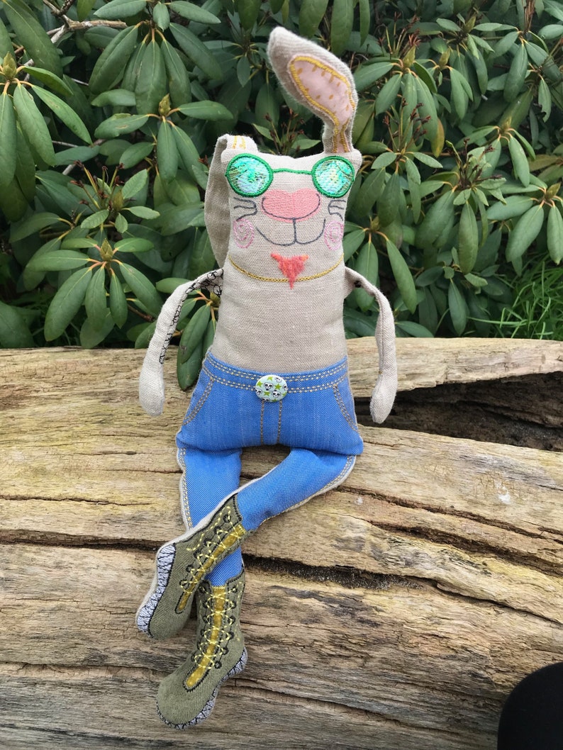 Large Softie Bunny ITH Special Edition 'hipster - Etsy