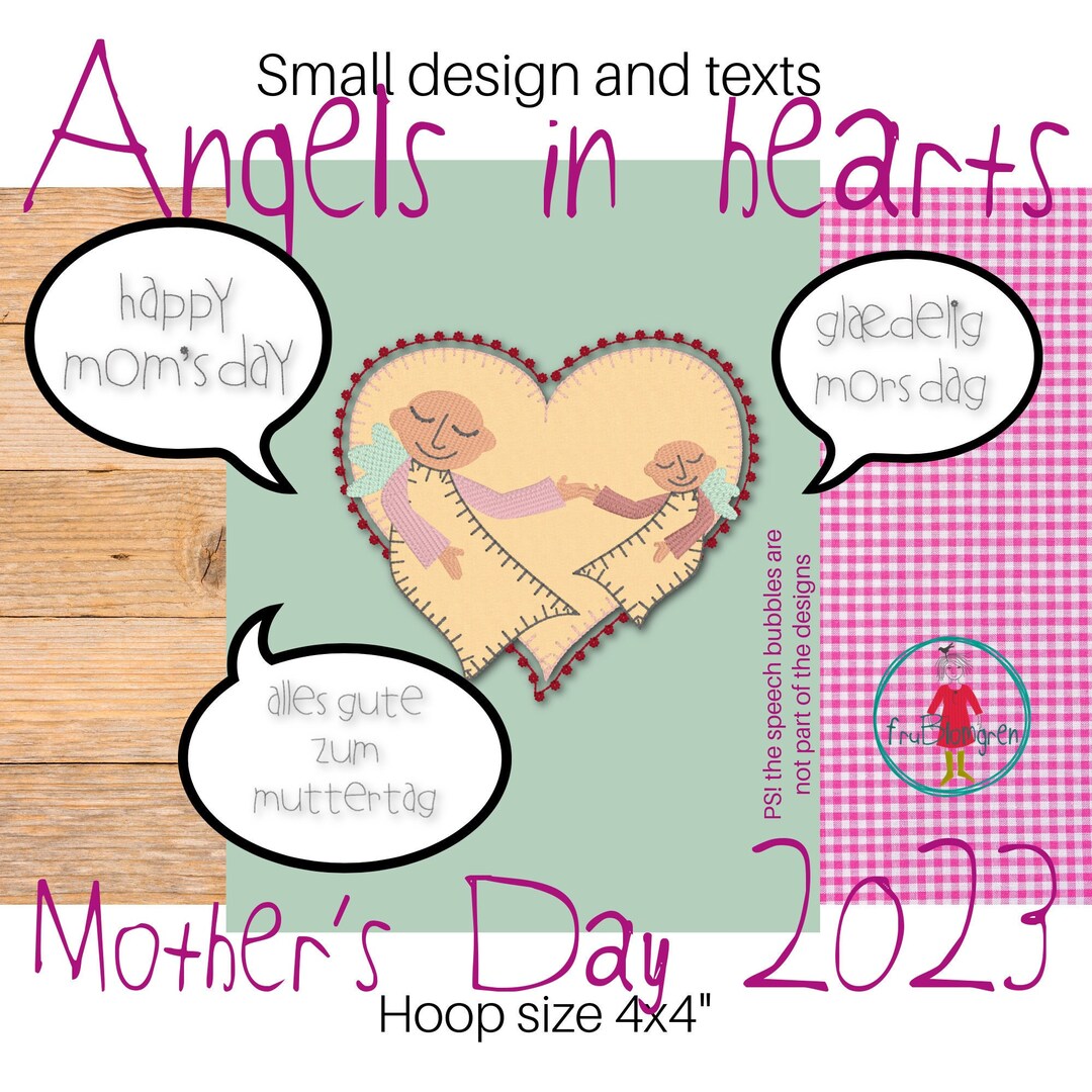4x4" Heart for Mother's Day - Single Design With a Mother and Child ...