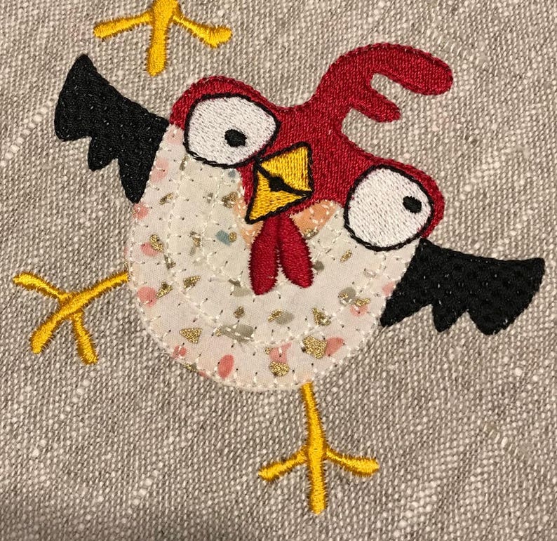 ROB the ROOSTER, 5 Cute and Whimsical Machine Embroidery Rooster ...