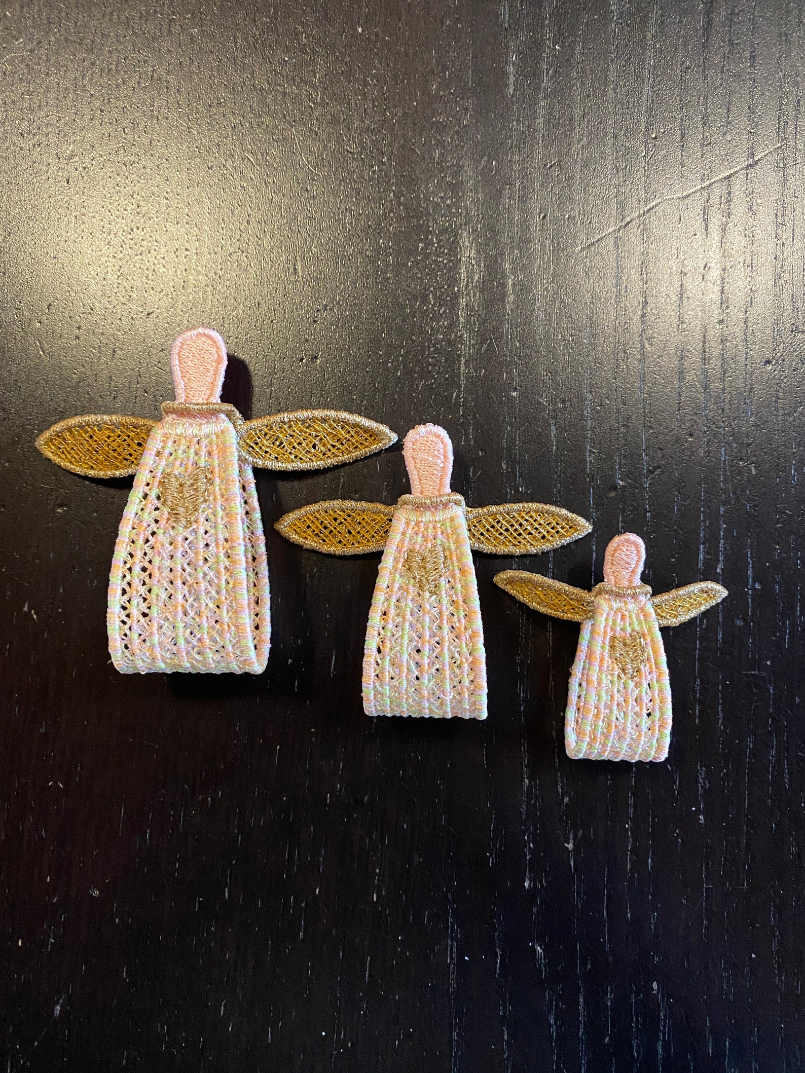 Freestanding Little Folding Lace Angels Easy to Make ITH on - Etsy