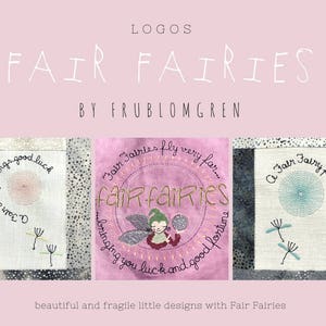FAIR FAIRY Logos and Text Designs - Circular Machine Embroidery Designs ...