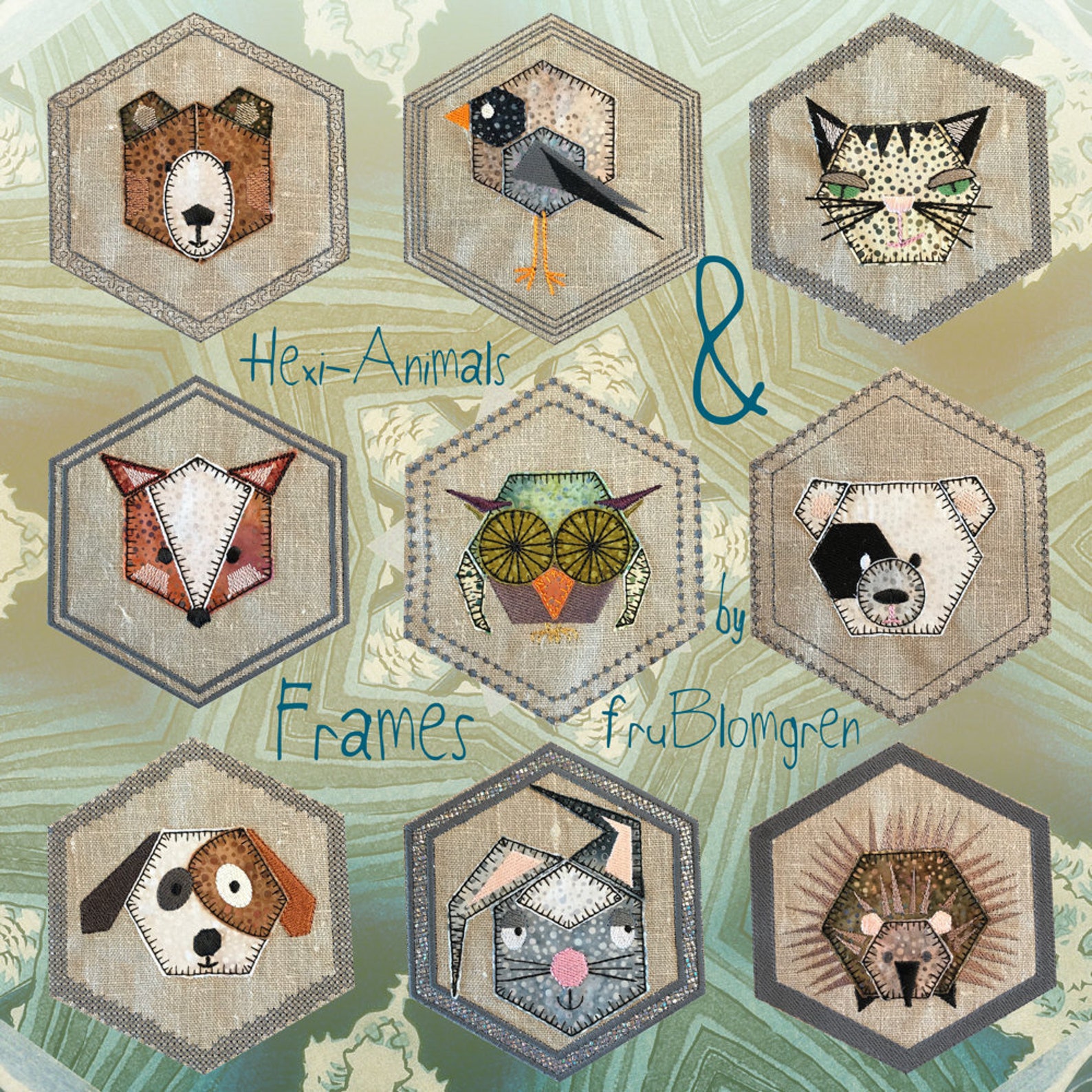 HEXI-ANIMALS 9 Cute Applique Animals 9 Different Frames - Etsy